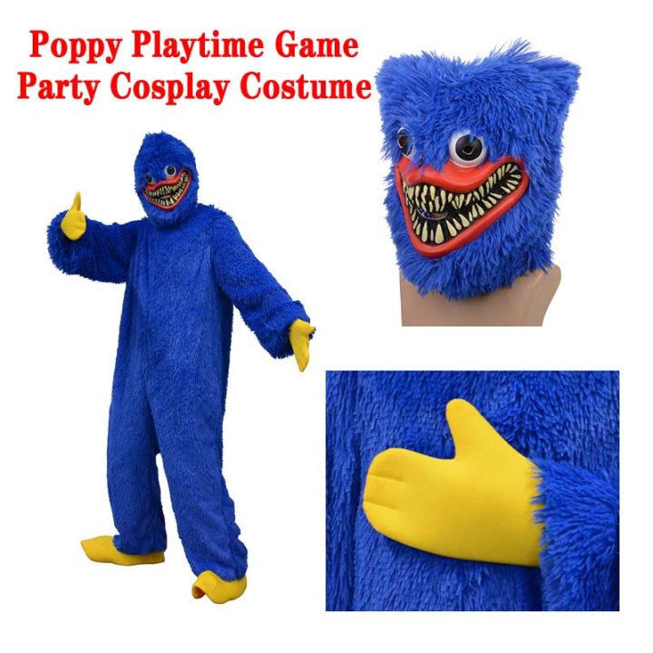 Poppy Playtime Game Party Cosplay Costume huggy wuggy(Headgear ...