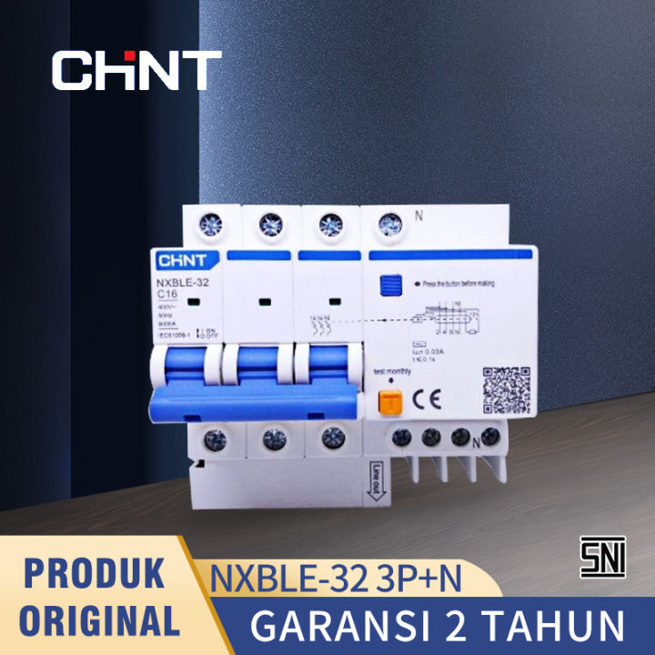 RCBO + MCB CHINT NXBLE-32 KHUSUS 300mA 1P+N (6A 10A 16A 20A 25A 32A 40A 50A 63A) | Lazada Indonesia