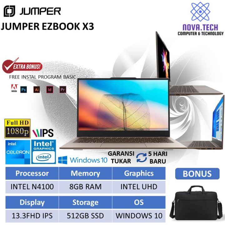 Laptop Baru Murah - Intel 8GB RAM 512GB SSD Windows 10 13.3FHD IPS ...