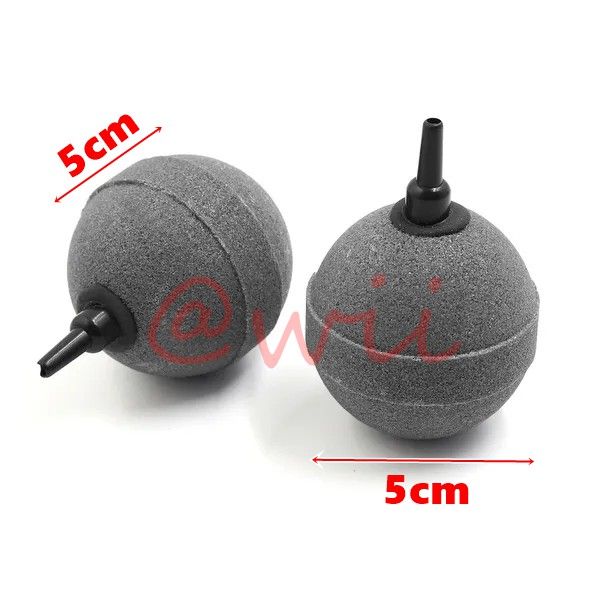 AIRSTONE JUMBO 5 cm abu abu batu aerator air stone bulat aquarium ...