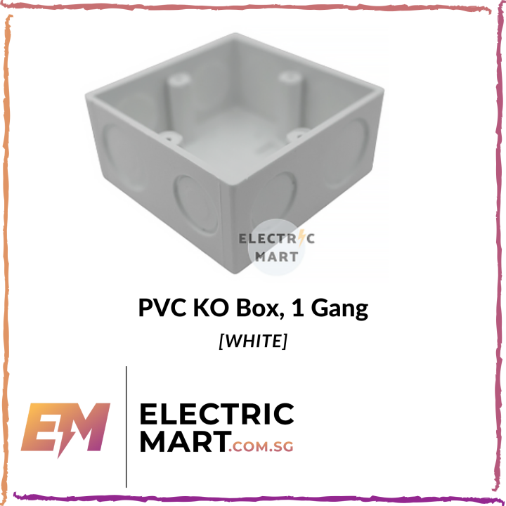 1 Gang PVC KO Box [WHITE] | Lazada Singapore