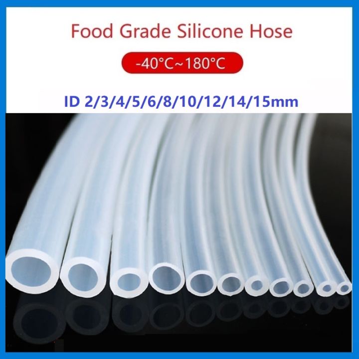 1Meter Food Grade Clear Transparent Silicone Rubber Hose ID 0.5 1 2 3 4 5 6 7 8 9 10 12mm O.D ...