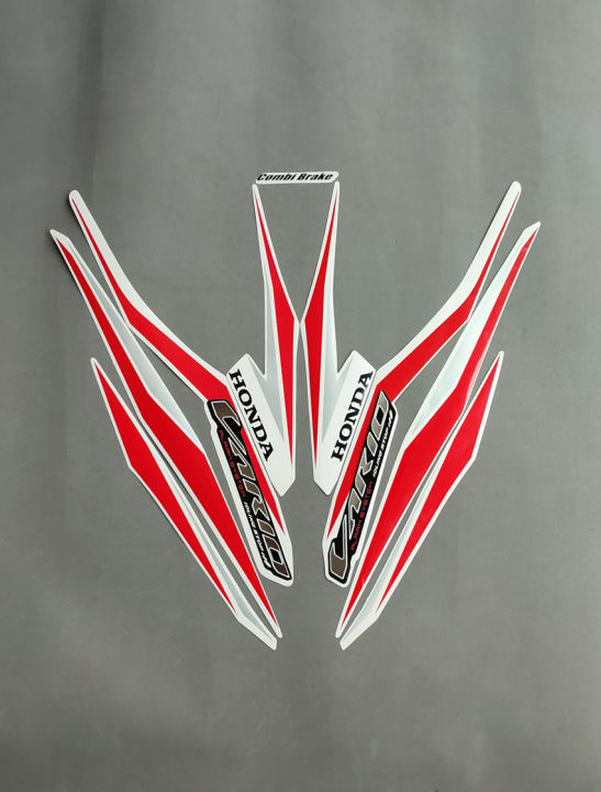 stiker striping & lis sticker motor vario cbs iss 2018 putih merah satu ...