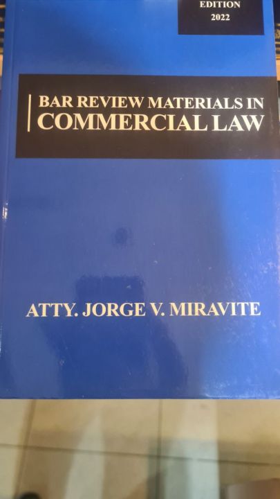 Commercial Law Reviewer Bar Reviewer - Miravite (2022 Edition) | Lazada PH