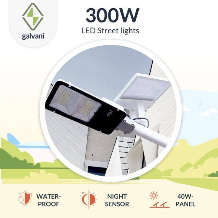 300 watts LED Solar Street Lights | Lazada PH