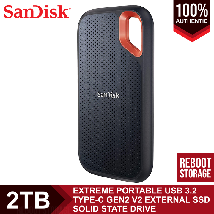 Sandisk Extreme Portable V2 USB 3.2 Gen 2 Type C External SSD 2TB SDSSDE61-2T | Lazada PH