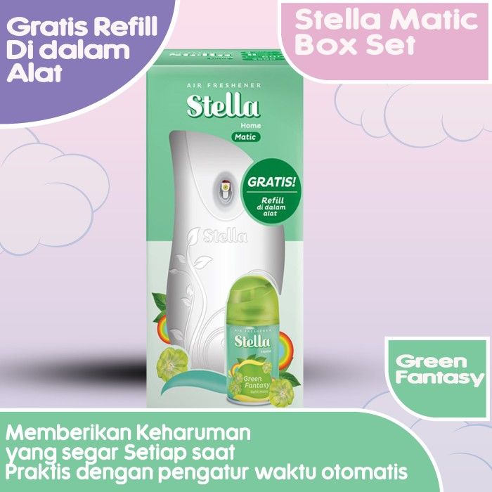STELLA MATIC MESIN PENGHARUM RUANGAN OTOMATIS (ALAT + REFILL) BOX SET ...