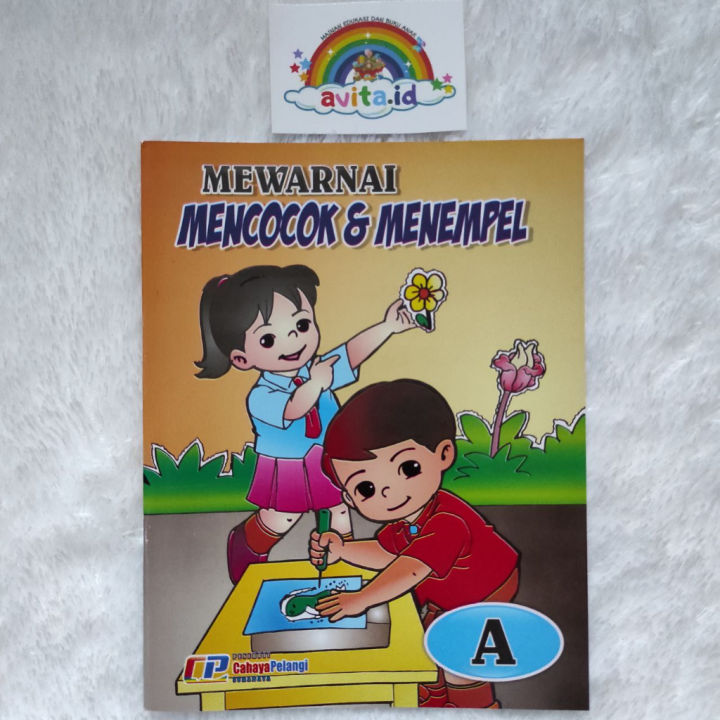 Buku Mewarnai Mencocok dan Menempel Gambar Bagus TK | Lazada Indonesia