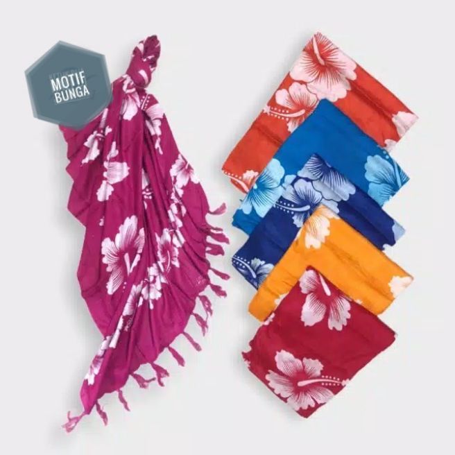KAIN PANTAI CANTIK | KAIN BALI MOTIF BUNGA | KAIN BAHAN RAYON KW 2 ...