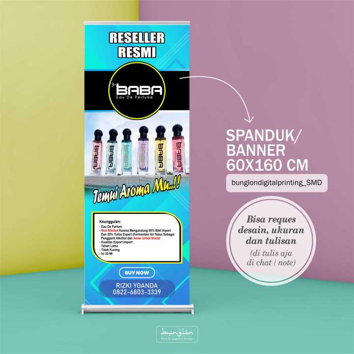Spanduk Banner Reseller Parfum Baba | Lazada Indonesia