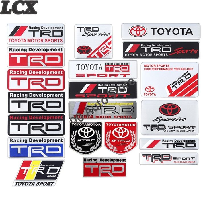 LCX Toyota TRD Car Body Metal Nameplate Sticker for TRD Sports VIos ...