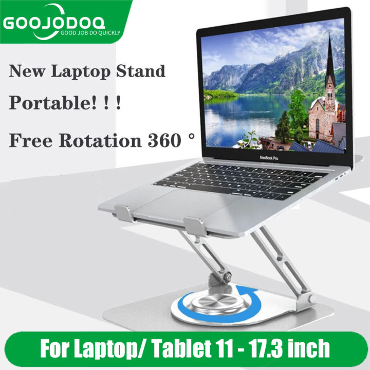 GOOJODOQ Laptop Stand 360° Rotatable Notebook Tablet Holder Liftable ...