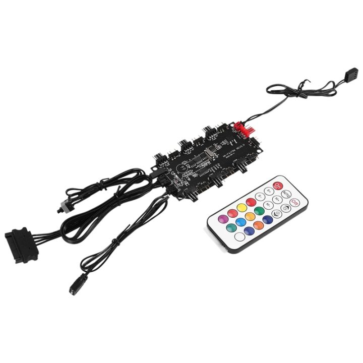 RGB AURA ARGB Cable Splitter Hub Case Temperature Control Controller ...