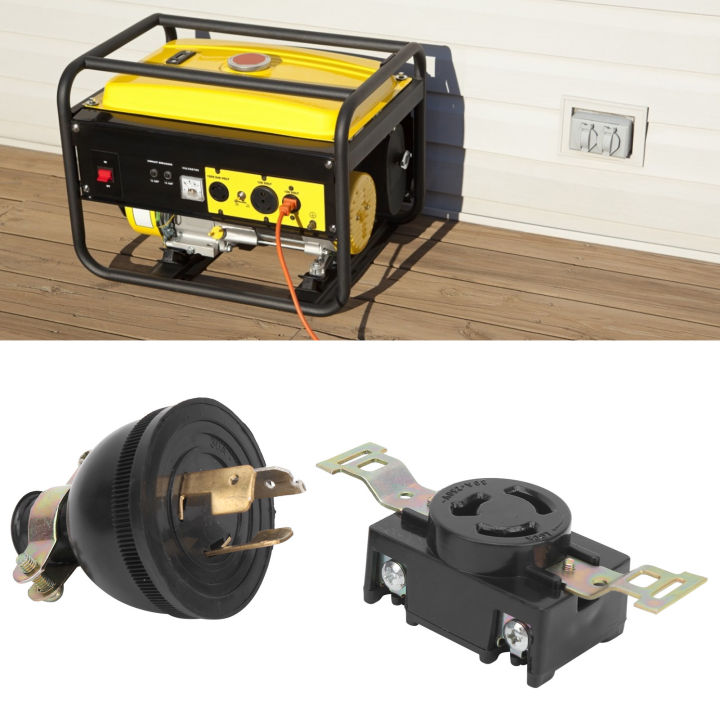 Generator 3‑Hole Socket Plug Easy Installation Copper Plug Socket ...