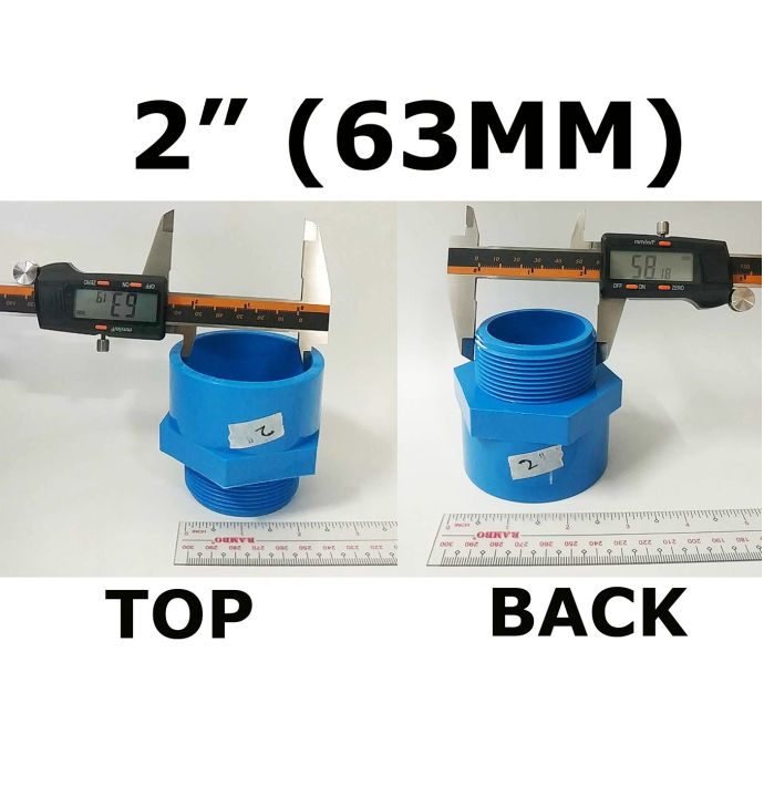 PVC MALE ADAPTOR 2" ( 63MM ) BLUE FOR CLEAN WATER ...