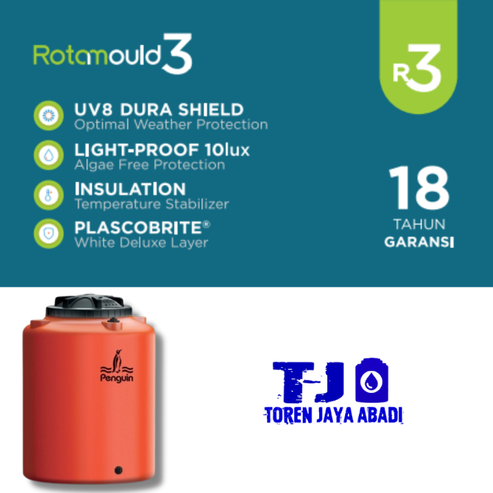 Tandon / Toren ./ Tangki air Penguin - TB 32 - 300 Liter Orange ...