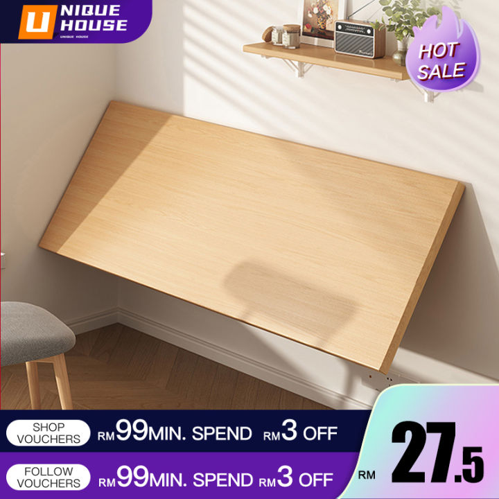 Wall Table Foldable table with Bracket Floating Table / Meja Lekat ...