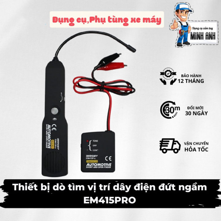 Thiết bị dò tìm vị trí dây điện đứt ngầm EM415PRO |Dụng cụ sửa xe máy ...