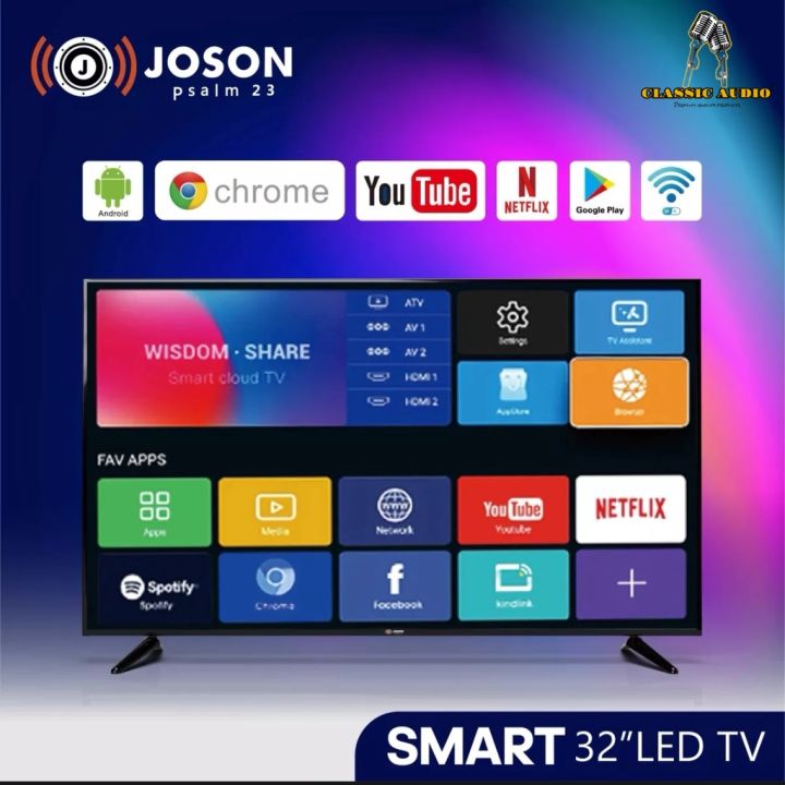 JOSON smart tv 32 inches android tv 32 inch smart led tv flat screen ...