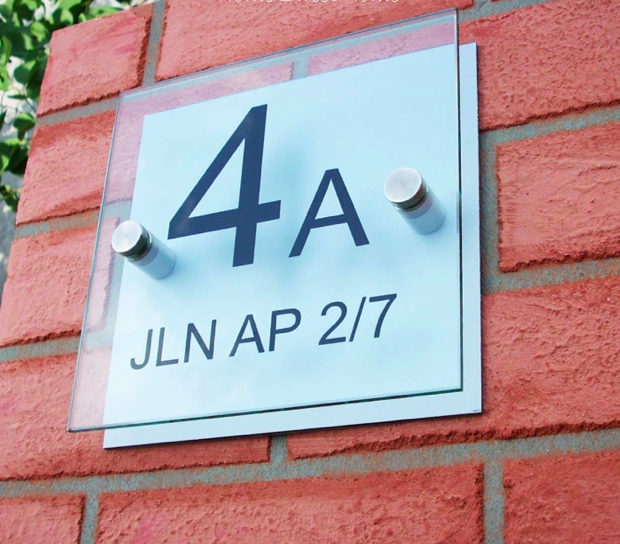 Acrylic Modern House Number Plate | Lazada