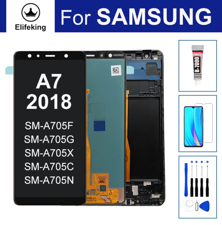 AAA+++ For Samsung A7 2018 A750 LCD Display Touch Screen Digitizer Assembly Replacement No Dead ...