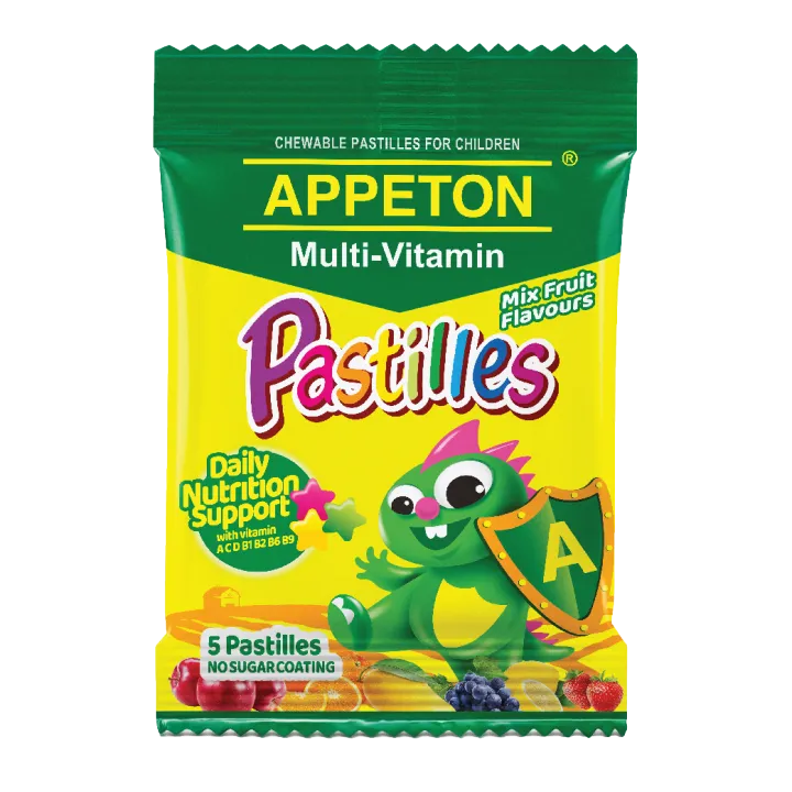 APPETON Multi-Vitamin Pastilles 20 Sachets x 5 [EXP: 26/10/2025] | Lazada