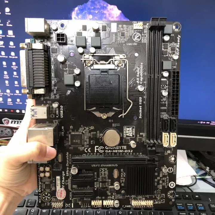 Mainboard Gigabyte H81 GA-H81M-DS2 socket 1150 LGA nguyên bản zin , đủ ...