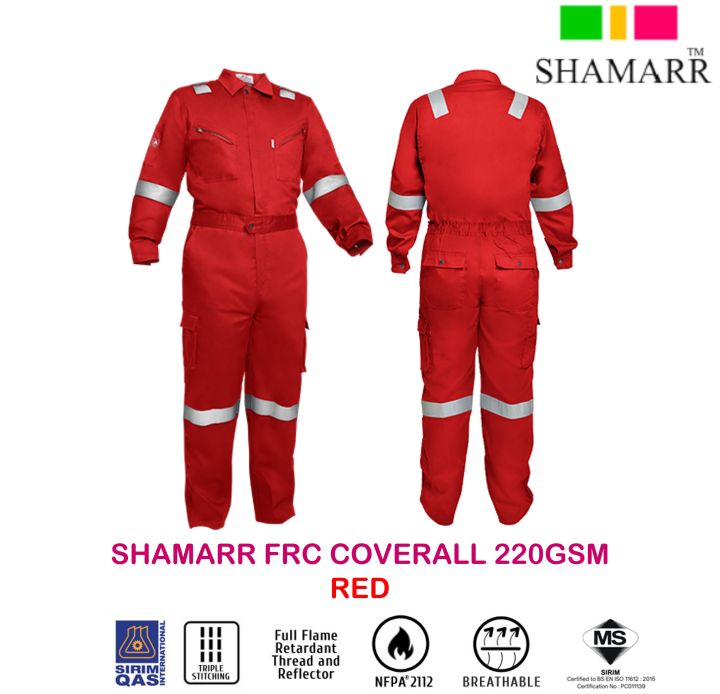 SHAMARR FRC FIRE RETARDANT COVERALL RED I SIRIM I DOSH | Lazada
