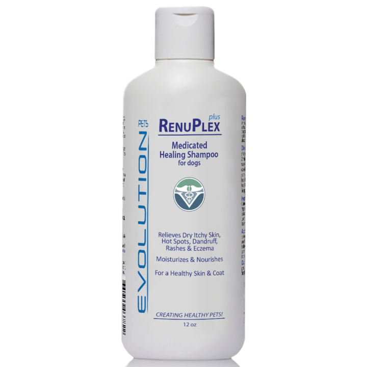 Evolution Pets RenuPlex Plus Medicated Healing Shampoo, 12 oz. / 355ml ...