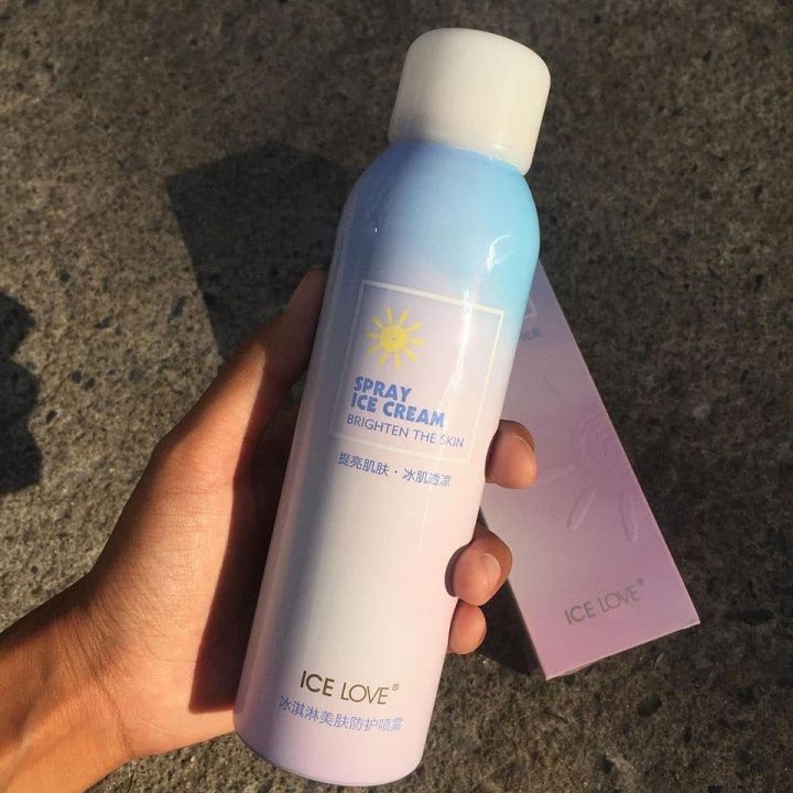 Spray ICE CREAM BRIGHTEN THE SKIN สเปรย์กันแดด ขวดนางน่ารักมากกก NO ...