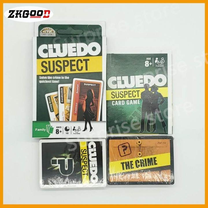 Cluedo Suspect Card Game - English Version Party Board Game | Lazada