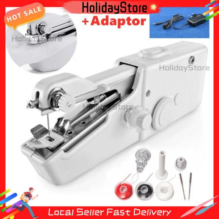SG READY STOCK Portable Handheld Sewing Machine 11 PCS SET Quick Stitch ...