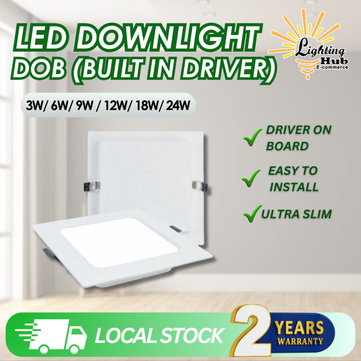 Lighting Hub LED Downlight (Square) /DOB Slim Panel/ Driver on Board ...