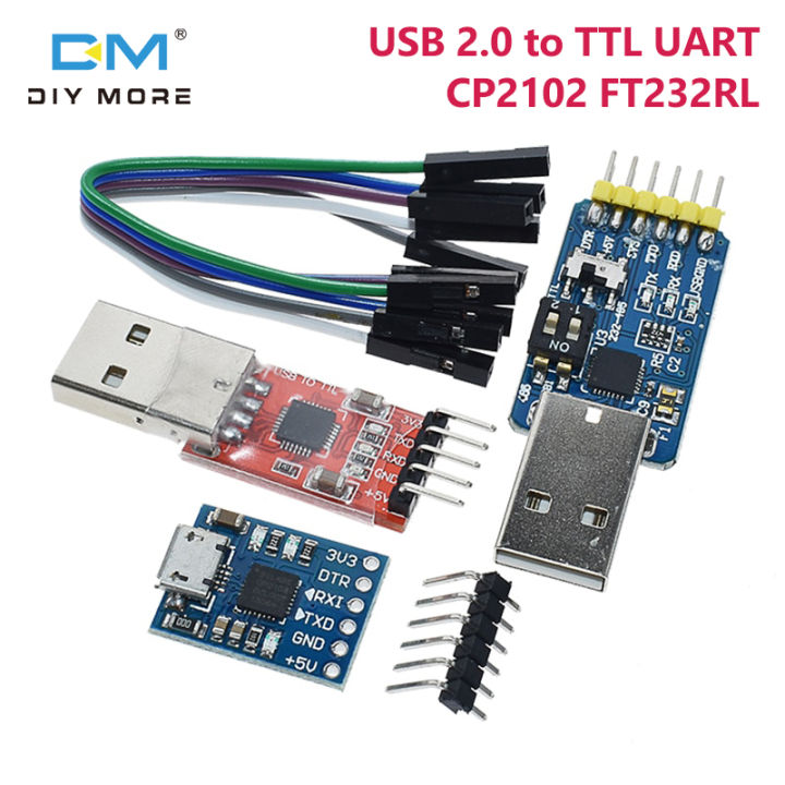 diymore USB 2.0 to TTL UART Module Serial Converter CP2102 FT232RL FTDI ...