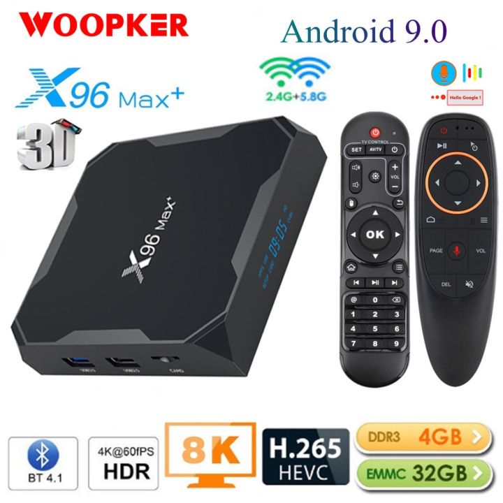 X96 Max Plus Smart TV Box 1000M Android 9.0 Amlogic S905x3 8K Media ...