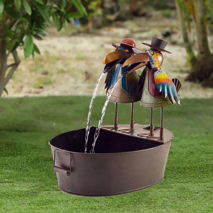 Garden Toucan Waterfall Fountain Decoration Resin Crafts Flowing Water ...