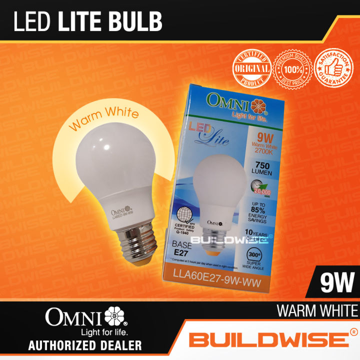 Omni LED Lite Bulb 9W Daylight / Warm White 9 Watts E27 Light Bulb ...