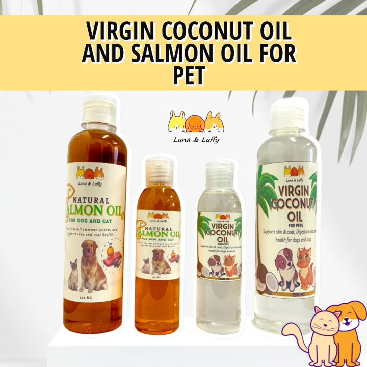 VCO organic extra virgin coconut oil for Pets Salmon oil (rich in Omega ...