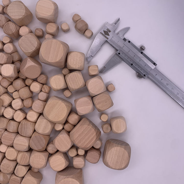 Solid wood, wood, Schima blank dice, big sieve dice, hand-painted DIY ...