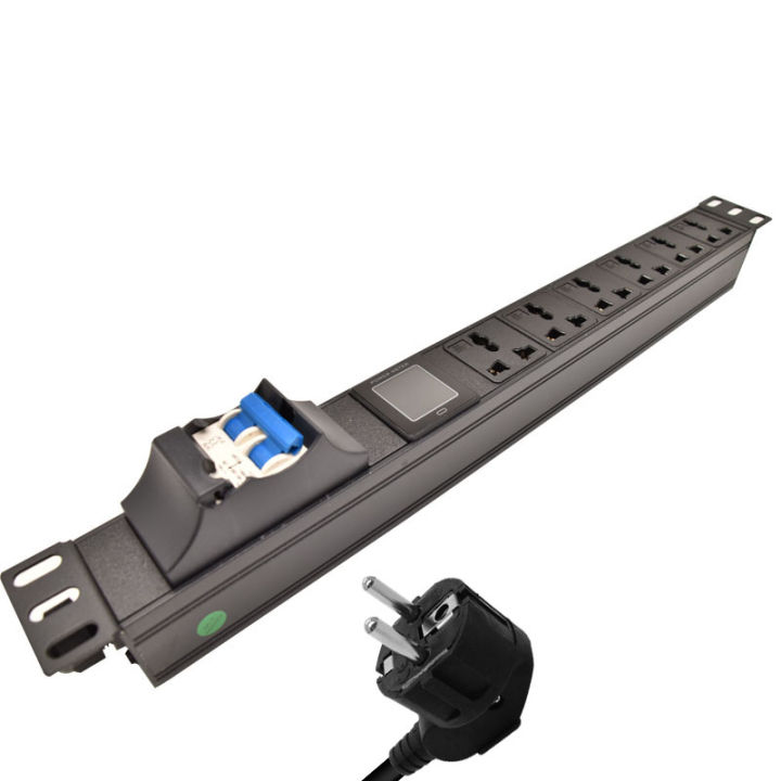 19" PDU Power Strip Receptacle with Digital Current/Voltage/Power Meter ...