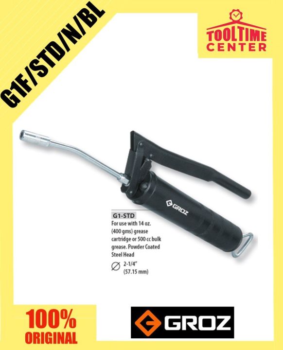 Groz Standard Lever Grease Gun 400grams Model: G1F/STD/N/BL | Lazada PH