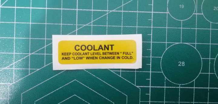Toyota coolant reservoir decals for engine bay | Lazada PH