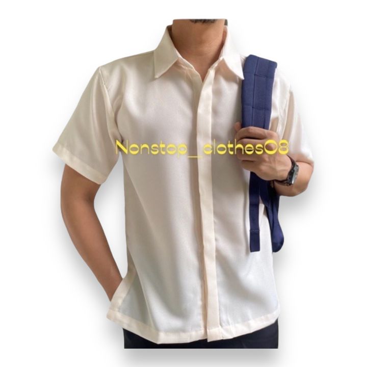 Polo barong school uniform cream | Lazada PH