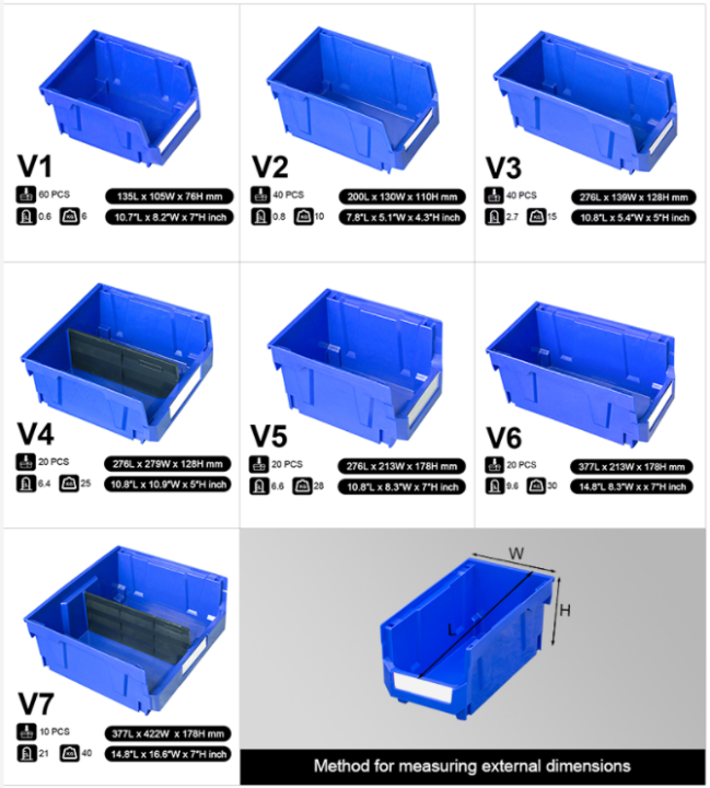 Stackable Bins 1set V1, V2, V3 | Lazada PH