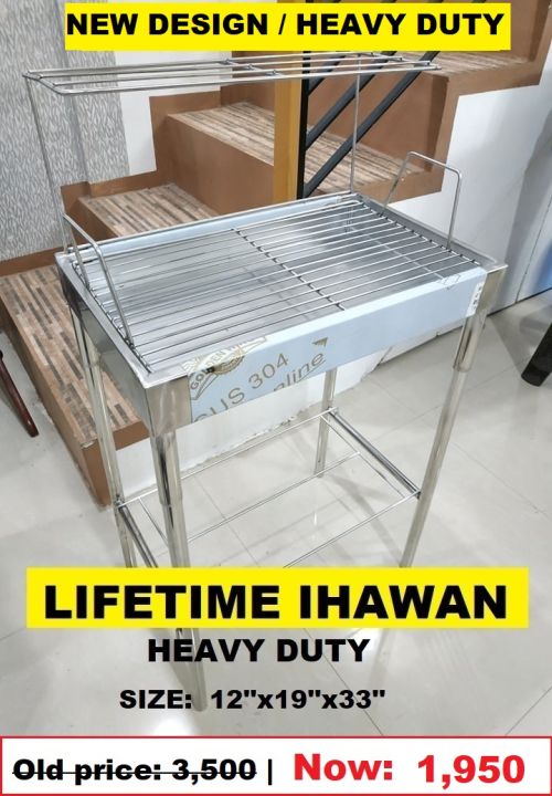 HEAVY DUTY STANDARD STAINLESS IHAWAN BARBECUE GRILL 304 WITH STAND ...