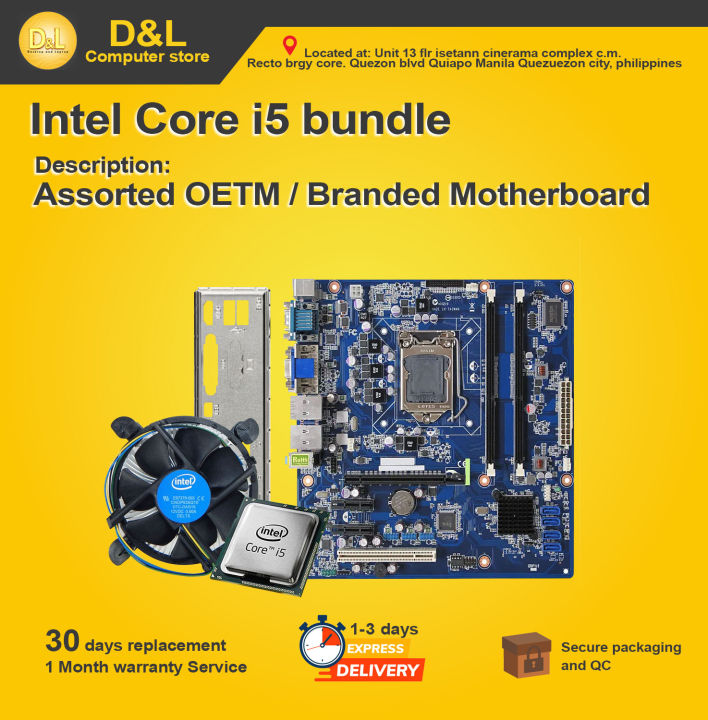 Gaming Bundle Package Intel i5 1st gen/ 6th Gen Bundle(motherboard/Heatsink fan/processor ONLY ...
