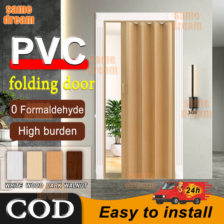 PVC folding door sliding door kitchen and bathroom mobile door ...