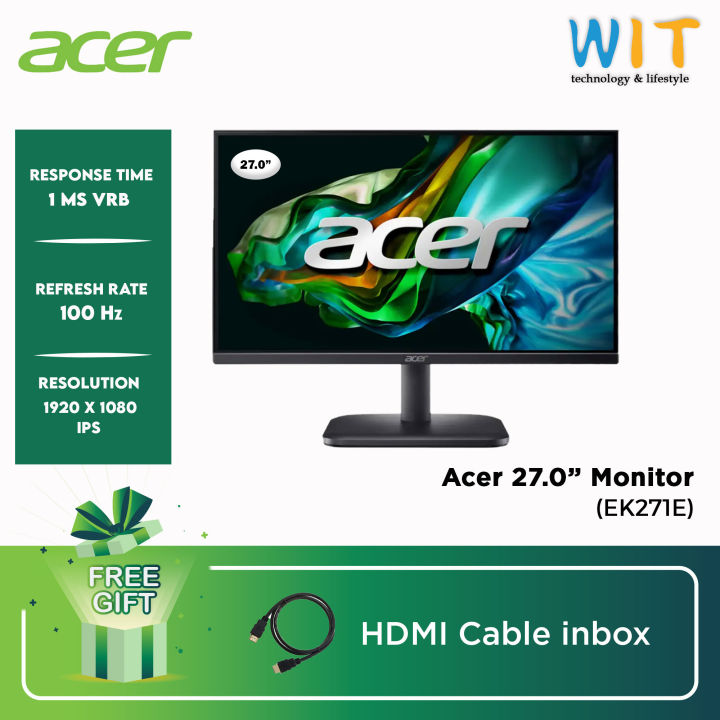 Acer EK221Q / EK241YE / EK251Q /EK271E Monitor - 21.5"--27" /1ms(VRB ...