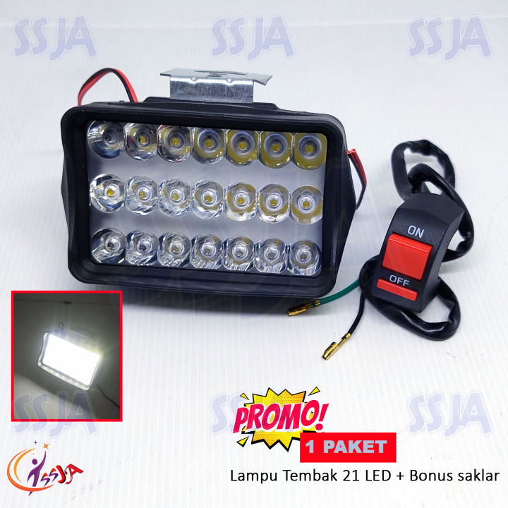 LAMPU TEMBAK JUMBO OFF ROAD.LAMPU LED 21 MATA 30 WAT 24 POLT SOROT ...