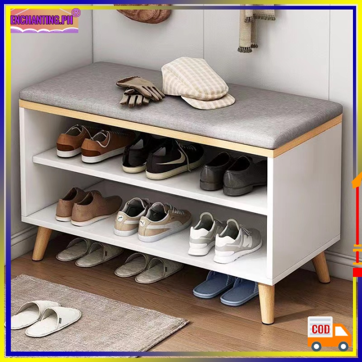 Shoe Cabinet Shoe Rack Organizer Box Multi-function With Bench Shoe ...